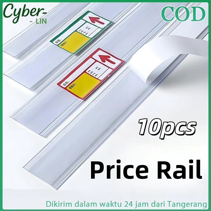 Jual 10PCS Price Tag Rai PVC Price Rail For Shelves | Shopee Indonesia