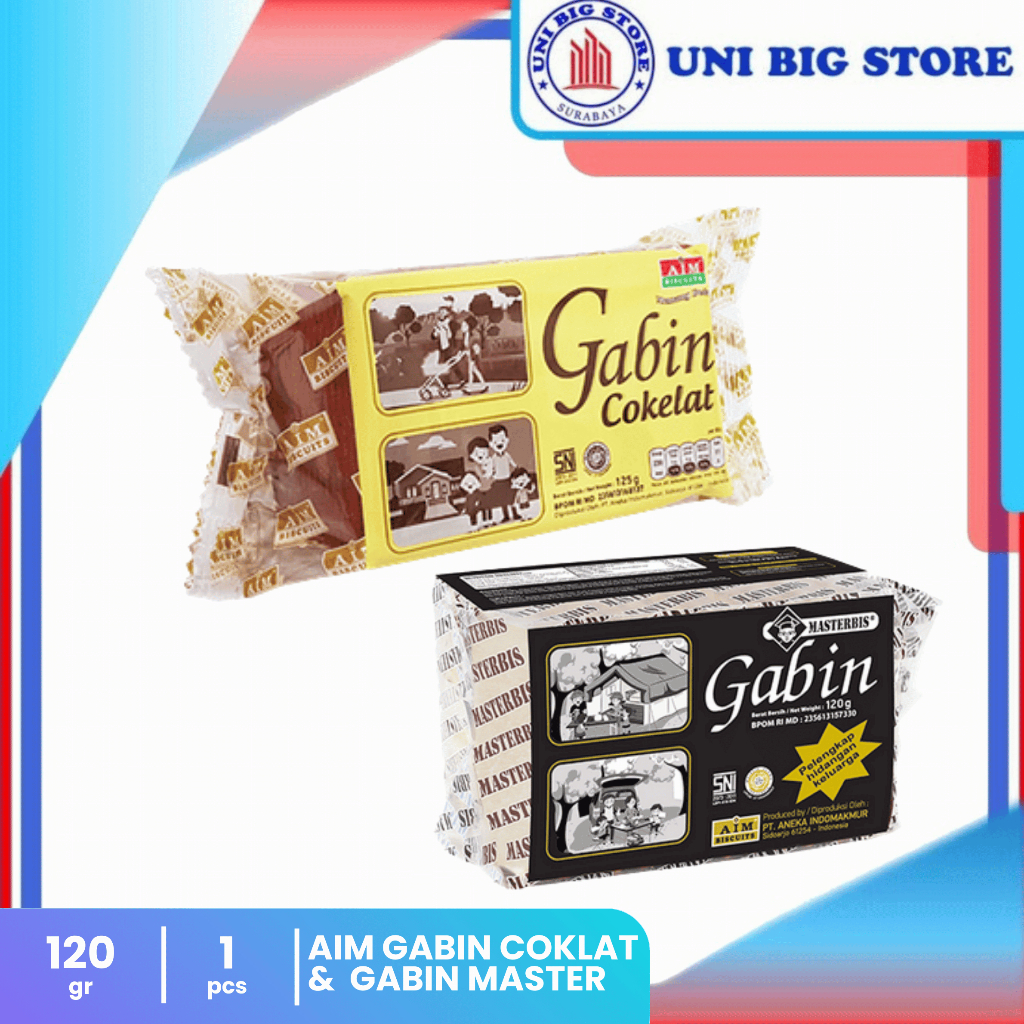 Jual AIM Biskuit Gabin Gaben Cokelat Coklat Masterbis Gabin Master 120 ...