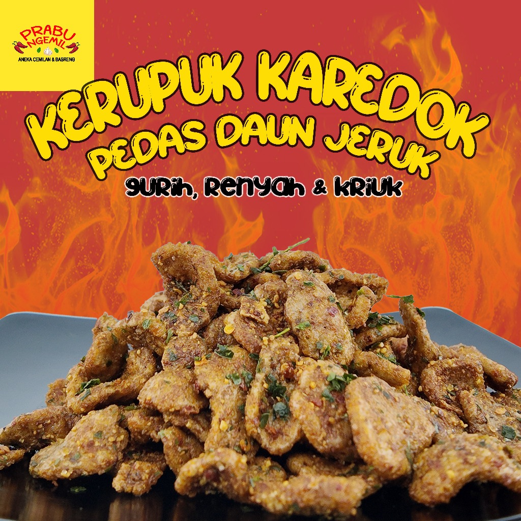 Jual Prabu ngemil - Kerupuk jengkol karedok pedas daun jeruk renyah dan ...