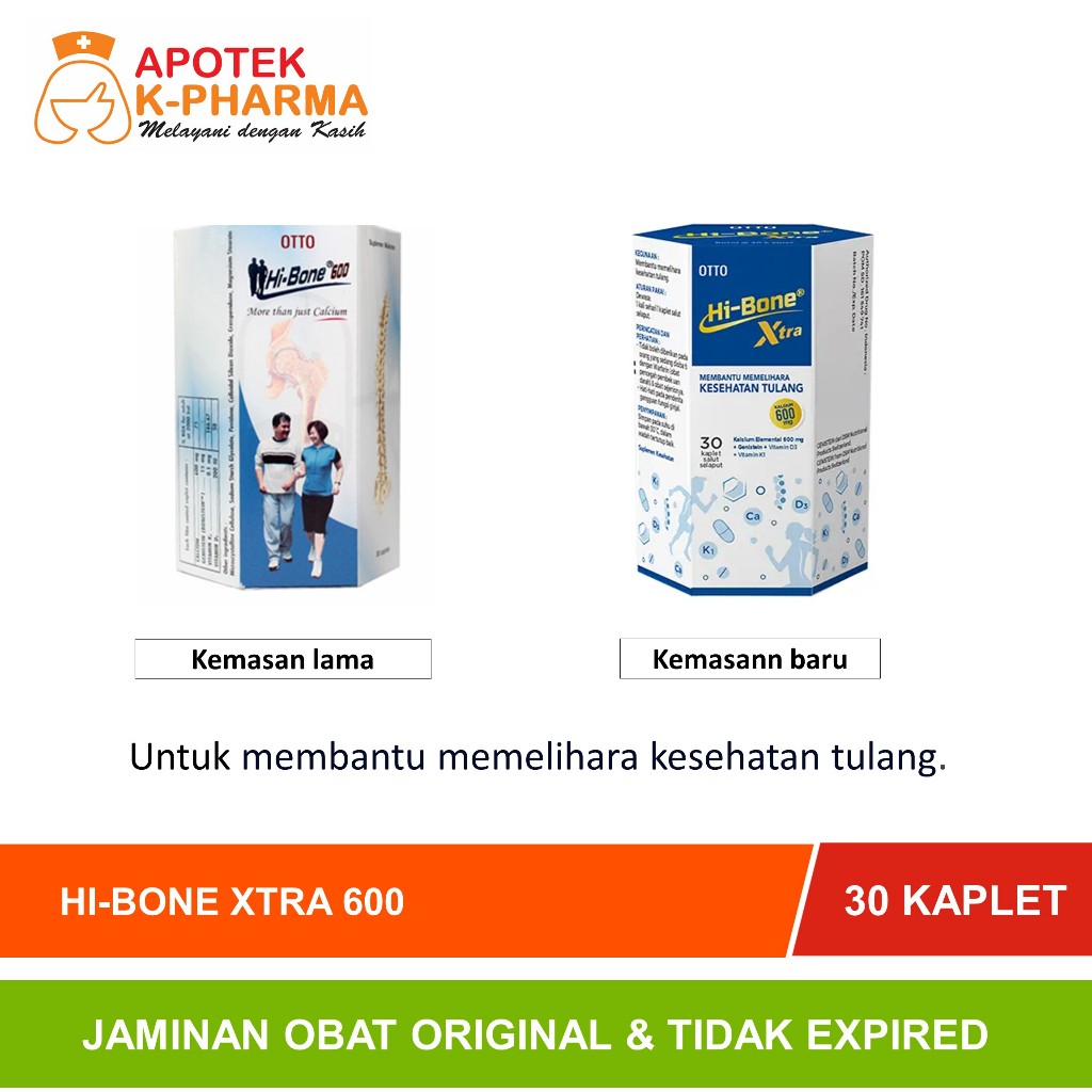 Jual Hi-Bone 600 Isi 30 Kaplet Obat Original Otto | Shopee Indonesia