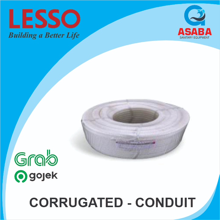 Jual PIPA LESSO PVC CORRUGATED CONDUIT WHITE DN20 50M | Shopee Indonesia