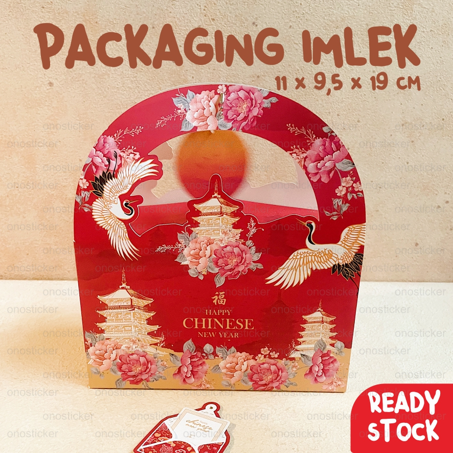Jual Kotak Toples Tabung Box Chinese New Year Imlek Sincia 400ml 600ml ...
