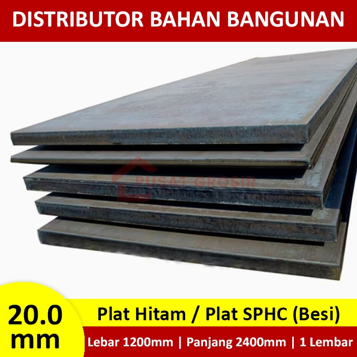 Jual Besi Plat Hitam / SPHC / Eser 20mm x 1200mm x 2400mm Plat Hitam ...