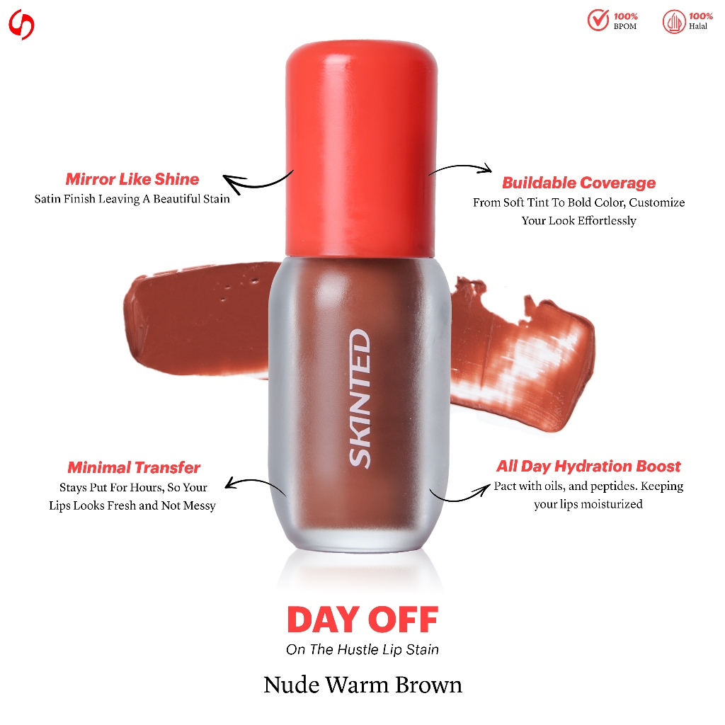 Jual SKINTED - Day Off - On The Hustle Lip Stain | Shopee Indonesia