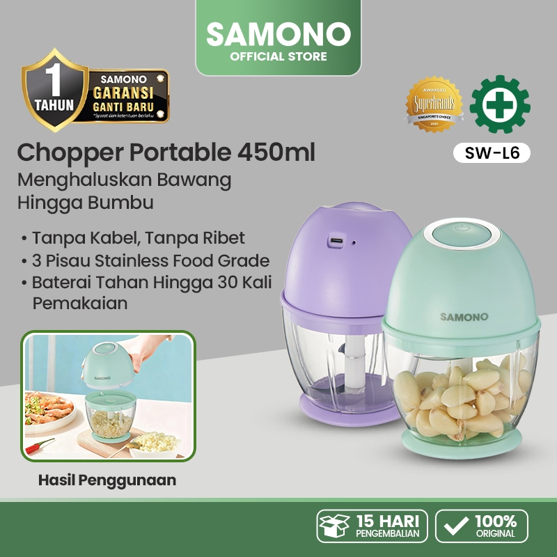 Jual SAMONO Chopper Bumbu Portable Penghalus Bumbu Daging Makanan ...