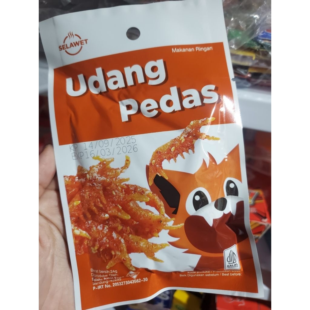 Jual Udang Pedas Selawet 24gr – Cemilan Renyah Pedas Gurih Camilan ...