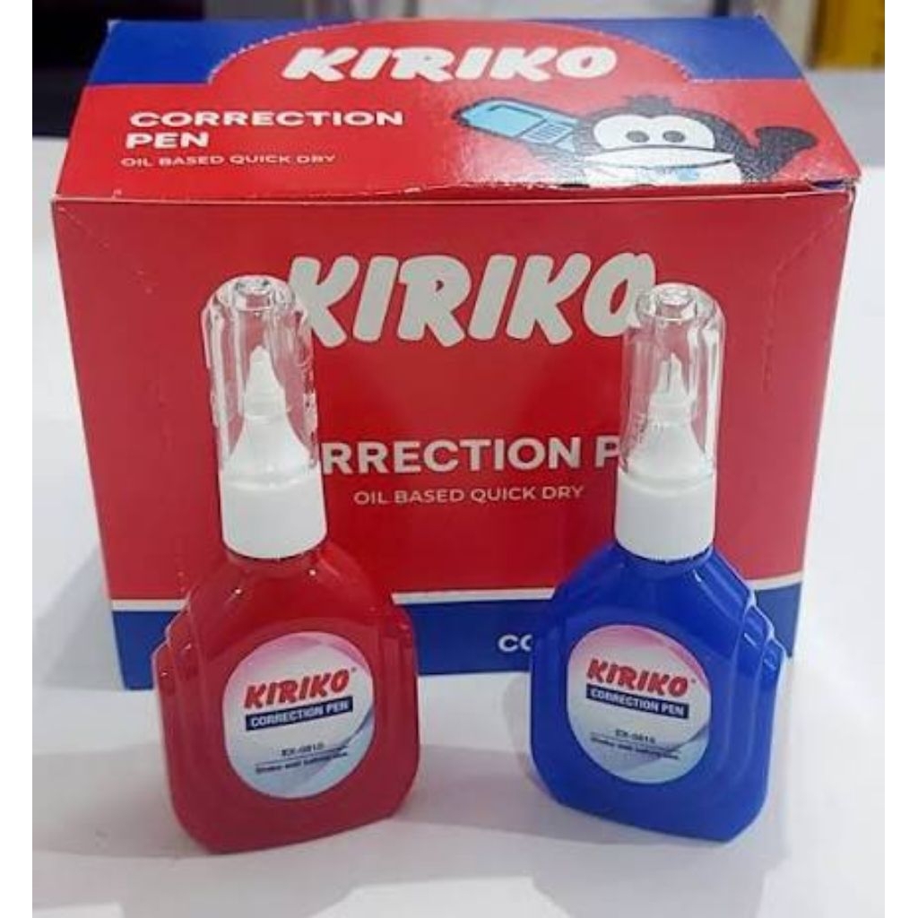 Jual 1 pack/bos tip ex cair kiriko/tipe x correction pen | Shopee Indonesia