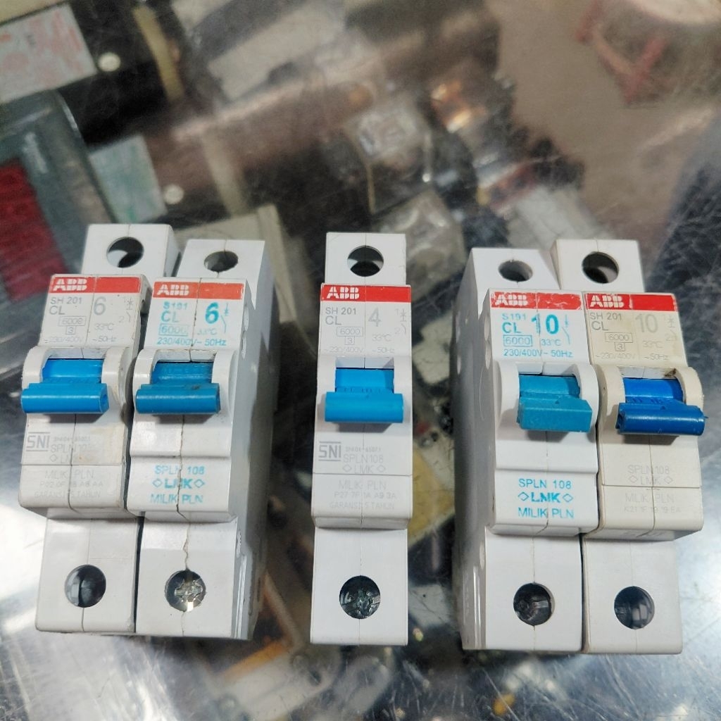 Jual MCB PLN ABB 1Phase 4a 6a 10 Ampere 1P/Mcb 4 a 6 a 10 a 1Phase PLN ...
