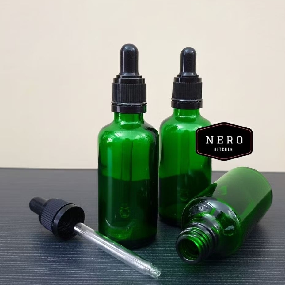 Jual Botol Pipet Kaca Hijau 100ml / Botol Serum / Dropper Kaca Hijau ...