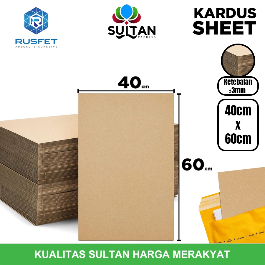 Jual Kardus Sheet Lembaran Single Wall Corrugated Cardboard Karton ...