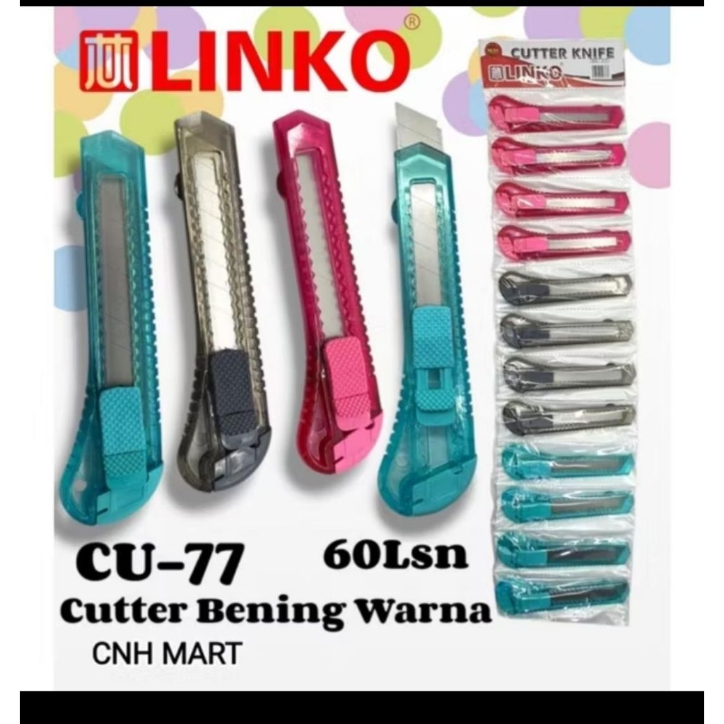 Jual Cutter Transparan Besar Lingko - Pisau Cutter Besar - Cutter ...
