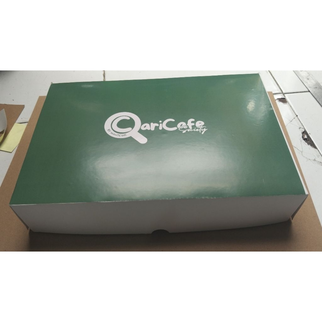 Jual BOX DONAT BAHAN IVORY 350 GSM LAMINASI DALAM 30 X 20 X 6 CM ...