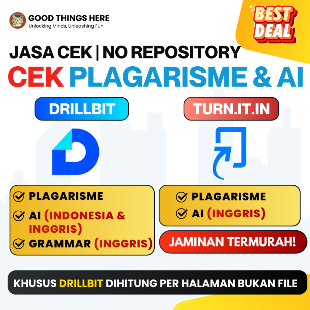 Jual CEK TURNIT.IN & DRILLBIT | AI & PLAGARISME | CEK PLAGIAT & AI | NO ...