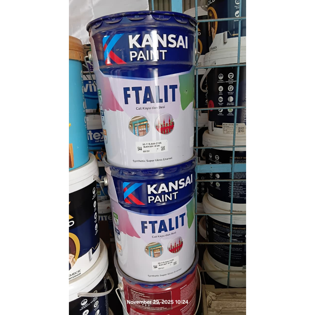 Jual cat ftalit KF 544 black doff 20kg / kansai paint cat kayu dan besi ...