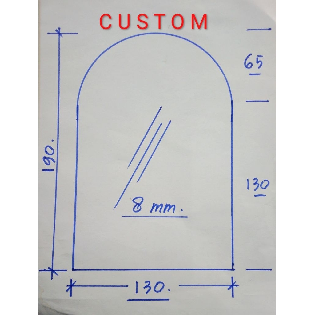 Jual Jendela LENGKUNG Aluminium Kaca Mati Uk.130 x 195 cm ( FRAME 4 ...