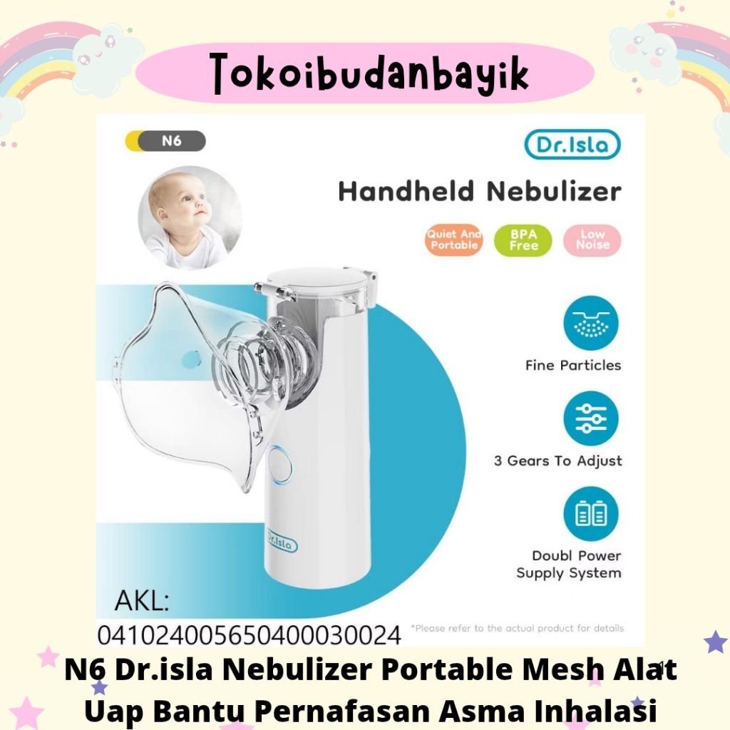 Jual Dr.isla Nebulizer Portable Mesh Alat Uap Bantu Pernafasan Asma ...