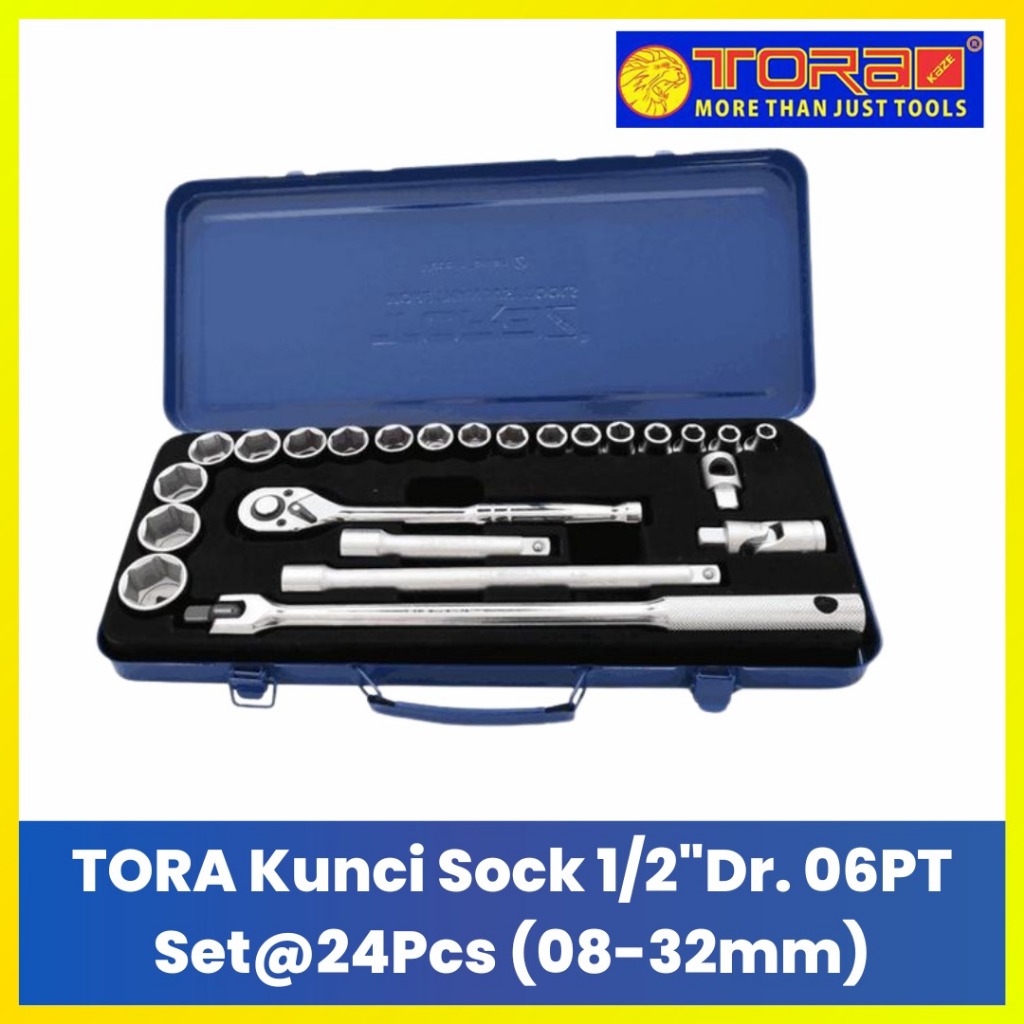 Jual Jual Tora Set Mata Sok 1/2 Inch Dr.6 PT 24 Pcs/Kunci sock/Mata ...