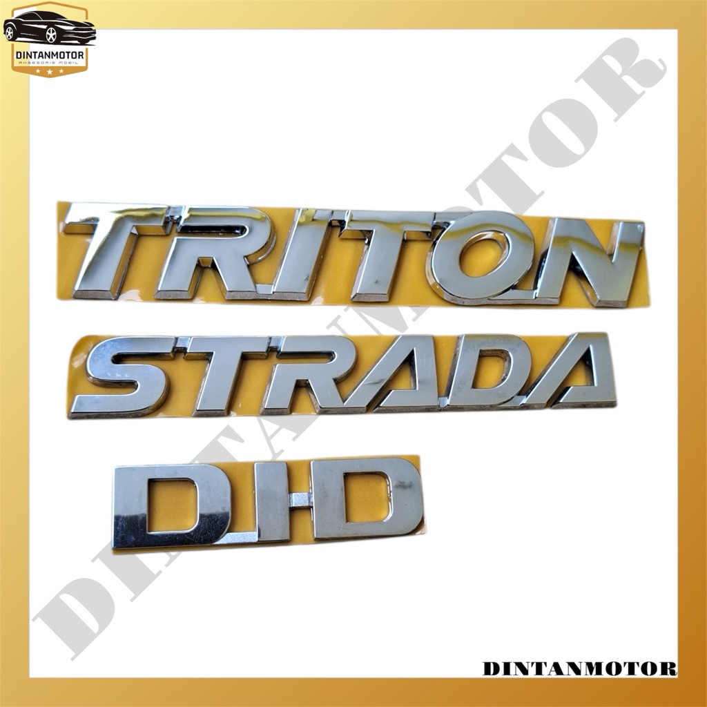 Jual Emblem Triton emblem tulisan bagasi Triton strada did logo lambang ...
