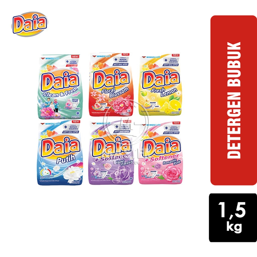 Jual Deterjen Bubuk DAIA / Sabun Cuci Baju All Varian [1,5 Kg] | Shopee ...