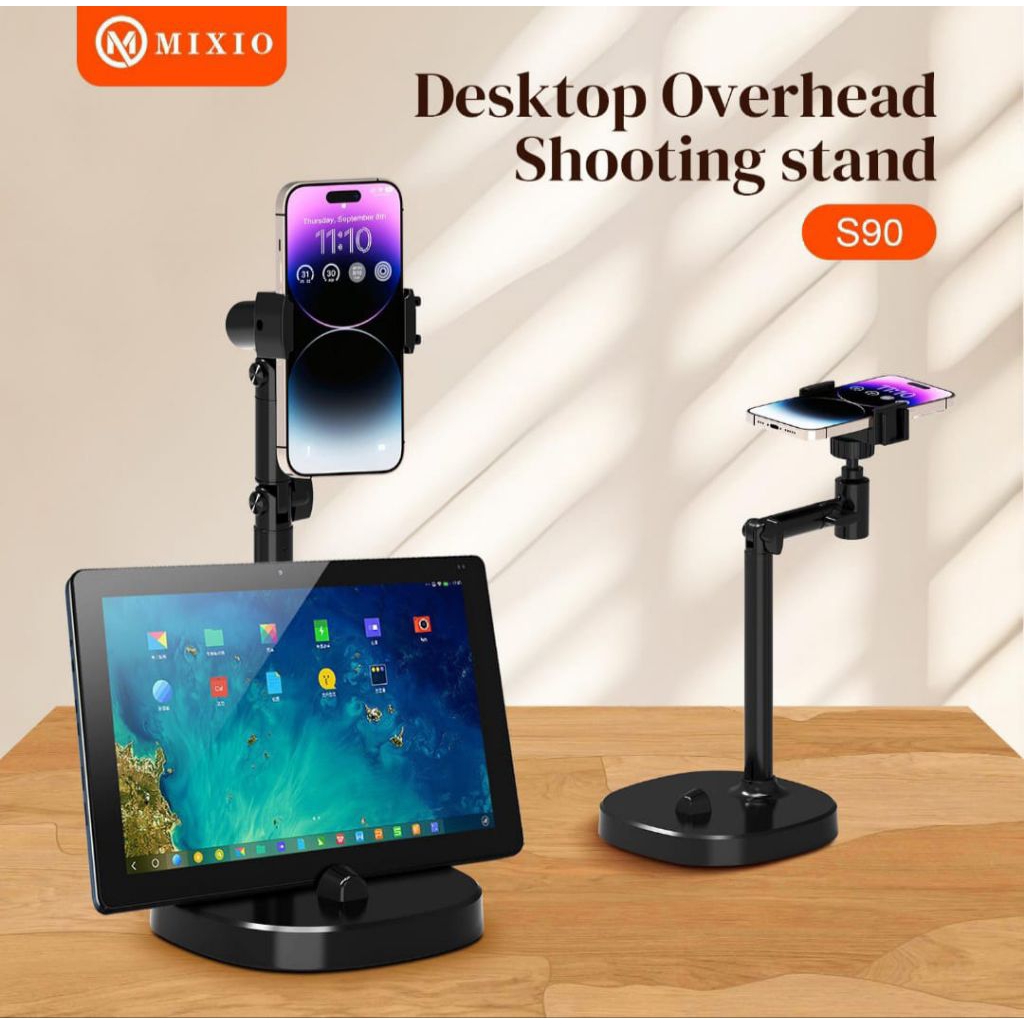 Jual MIXIO S90 OverHead Shooting Stand Holder Hp Meja Tripod Konten ...
