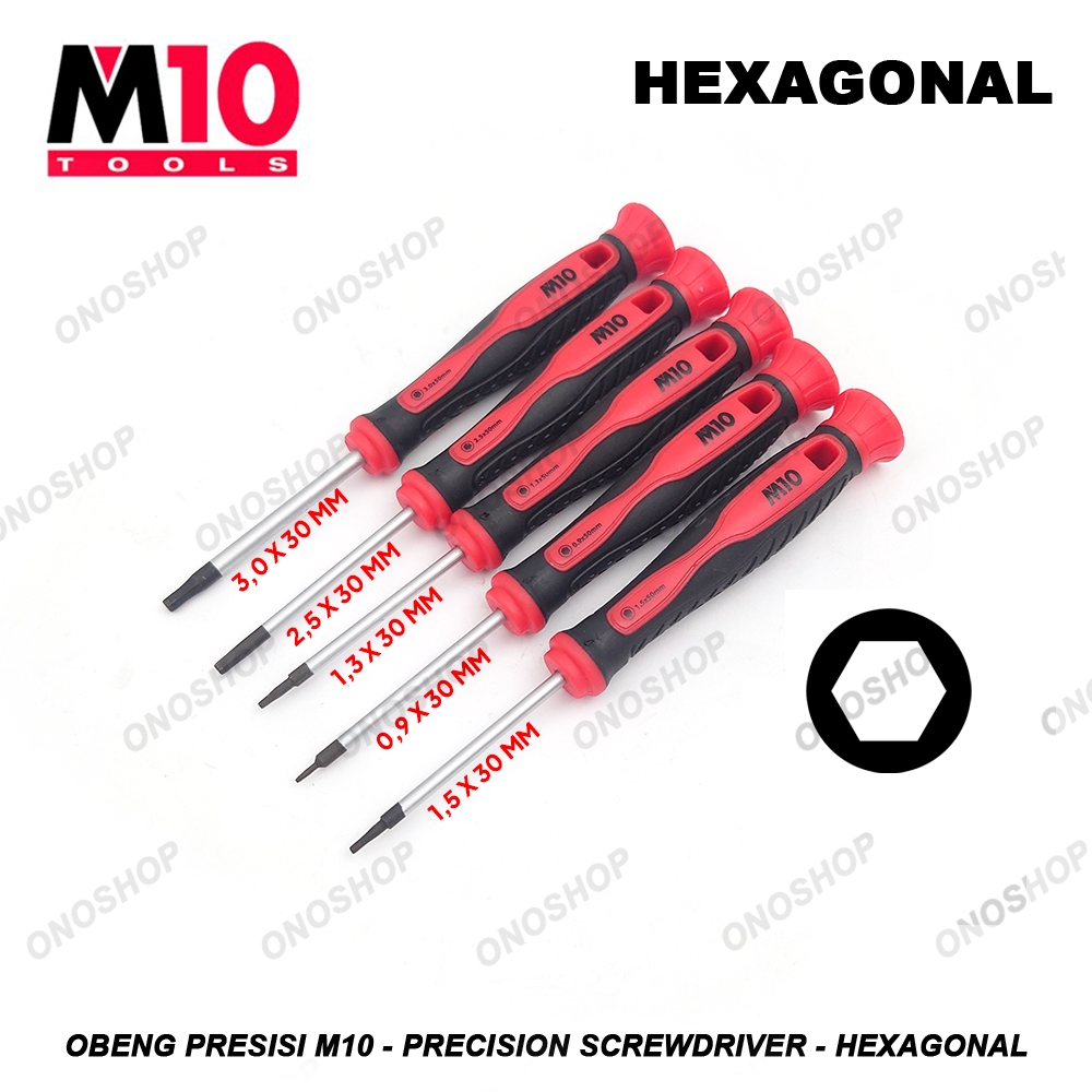 Jual Obeng Presisi M10 - Precision Screwdriver - Hexagonal - Segi Enam ...