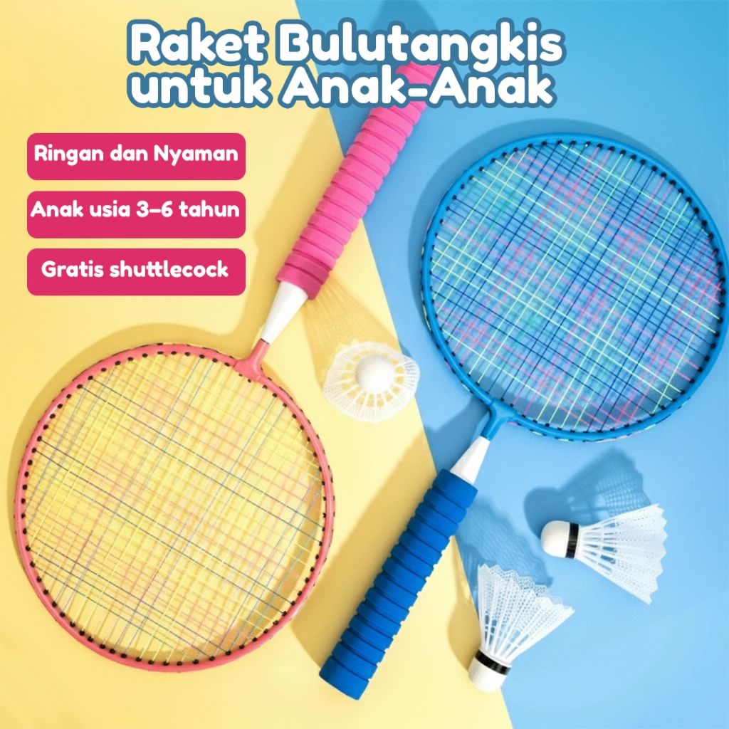 Jual BBAK SET 2 PCS Raket Bulutangkis Anak / Raket Badminton Anak Umur ...