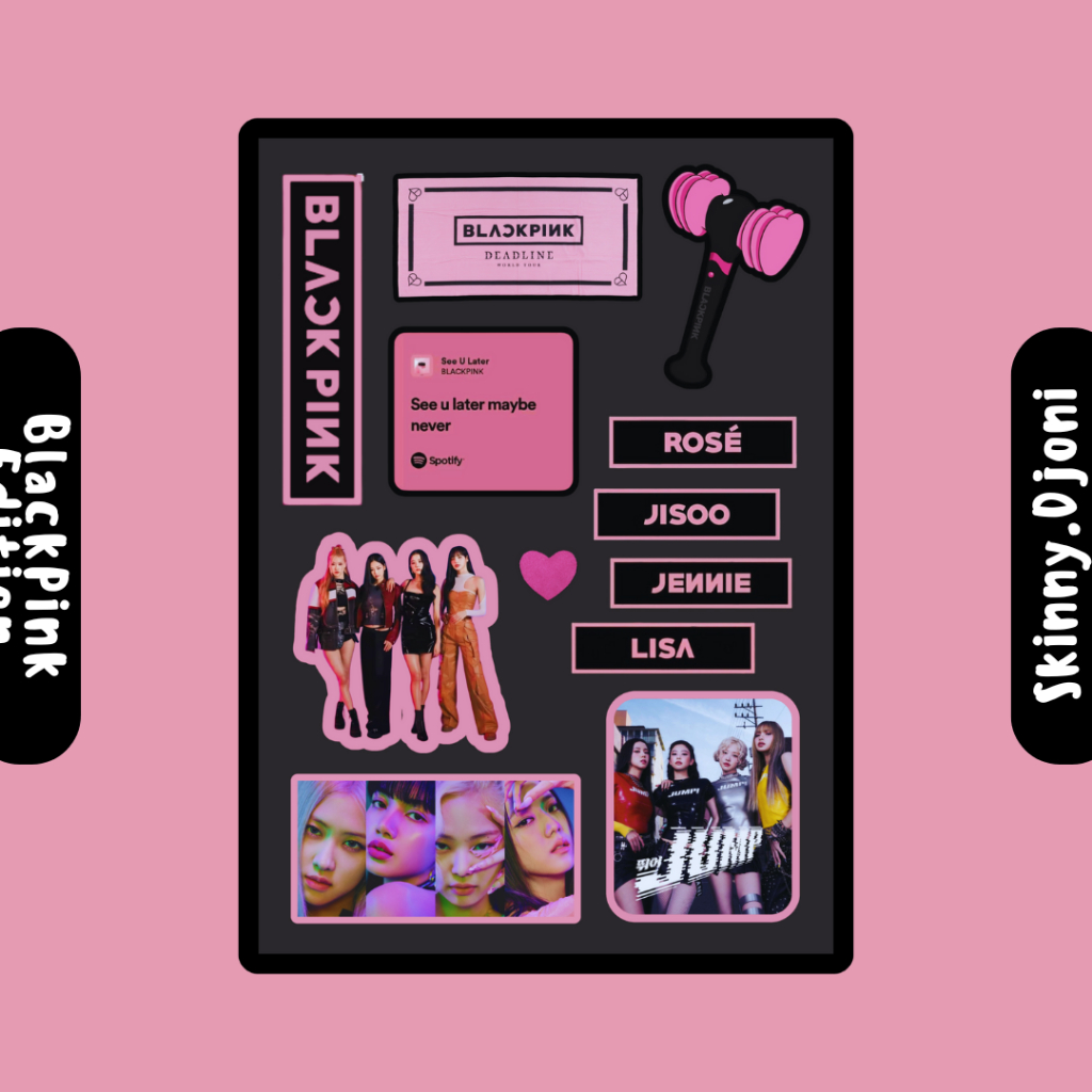 Jual BLACKPINK Sticker Sheet A5 - Sticker Vinyl Glossy - Sticker ...