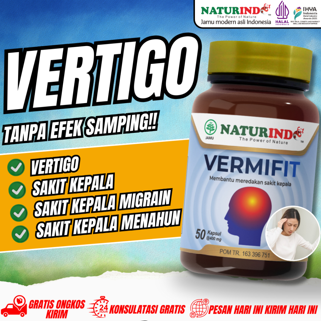 Jual Obat Vertigo Sakit Kepala Sebelah Migrain Herbal Vertigo Sakit ...