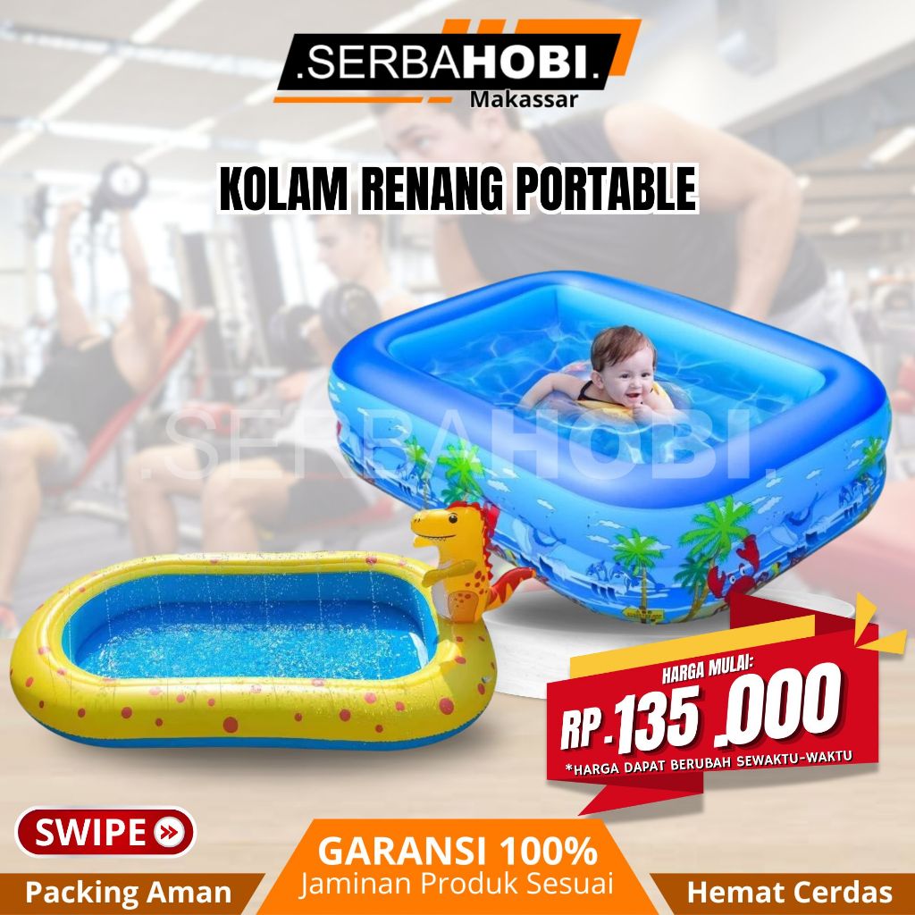 Jual Kolam Renang Anak Portable / Kolam Renang Karet / Kolam Mandi Anak ...