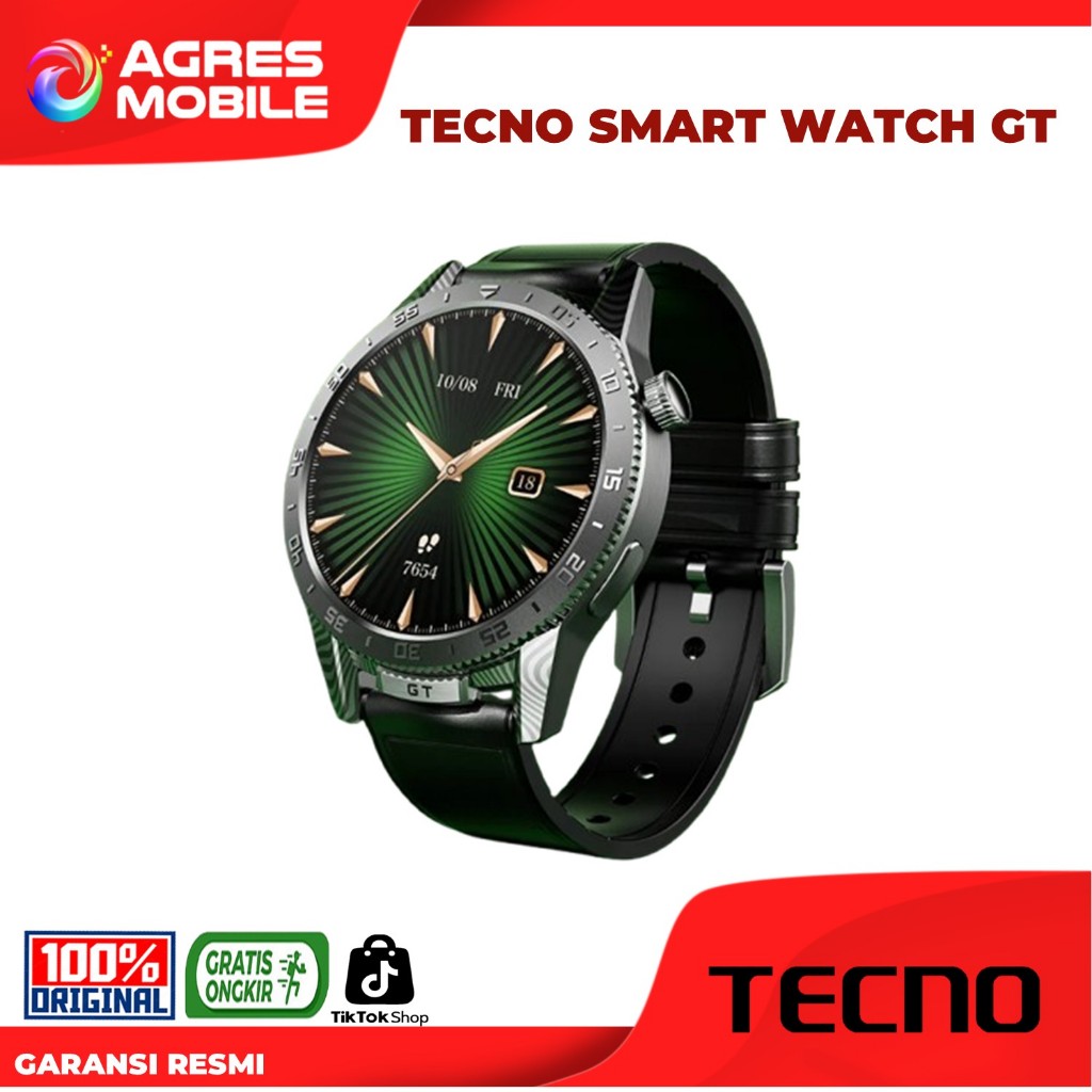 Jual TECNO Smart Watch Pro 3 BLACK - Smartwatch AMOLED - IP68 Tahan Air ...
