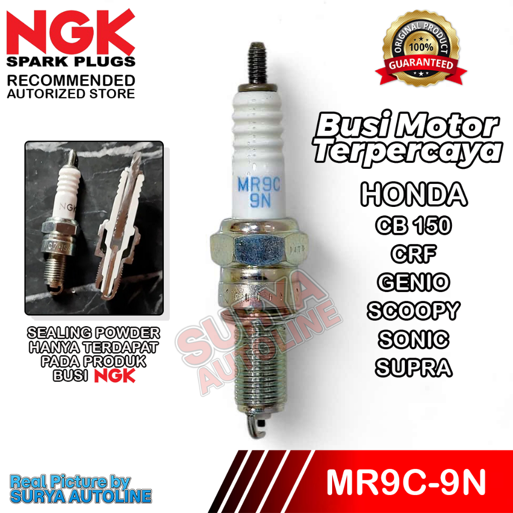 Jual BUSI MOTOR NGK ORIGINAL STANDARD MR9C-9N UNTUK HONDA CR150 CRF ...
