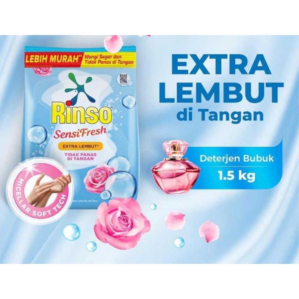 Jual rinso sensi fresh extra lembut 1,5kg | Shopee Indonesia