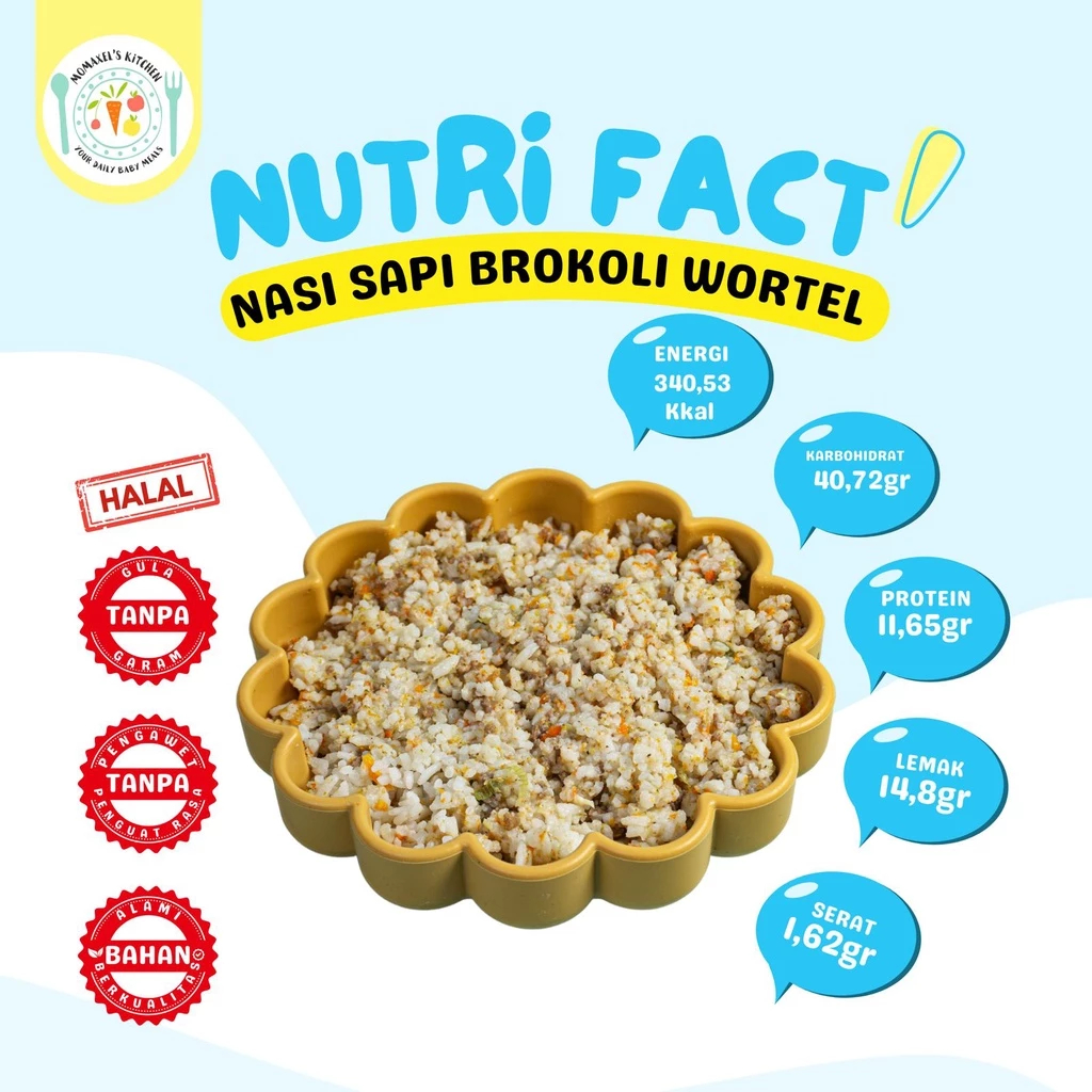 Jual NASI SAPI WORTEL BROKOLI (CATERING MAKANAN BAYI MPASI FROZEN BEKU ...