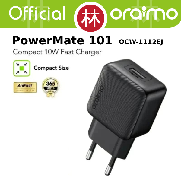 Jual Oraimo PowerMate 101 OCW-1112EJ Adaptor Charger Fast Charging 1 ...