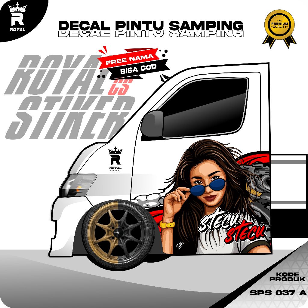 Jual SPS 037 - STIKER DECAL PINTU ALL PICK UP GRANDMAX HILUX L300 TRAGA ...