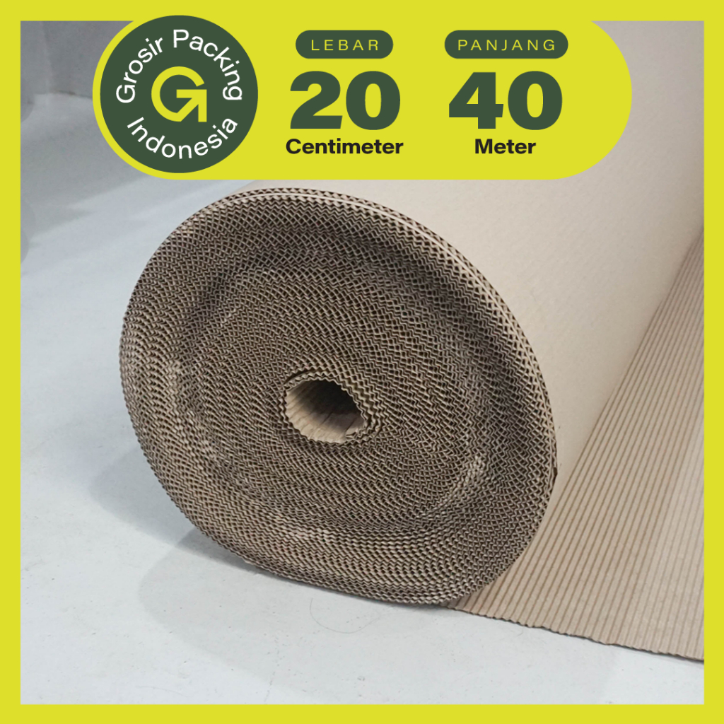 Jual Single Face / Corrugated Roll Ukuran 20 CM x 40 M - Karton Lembar ...