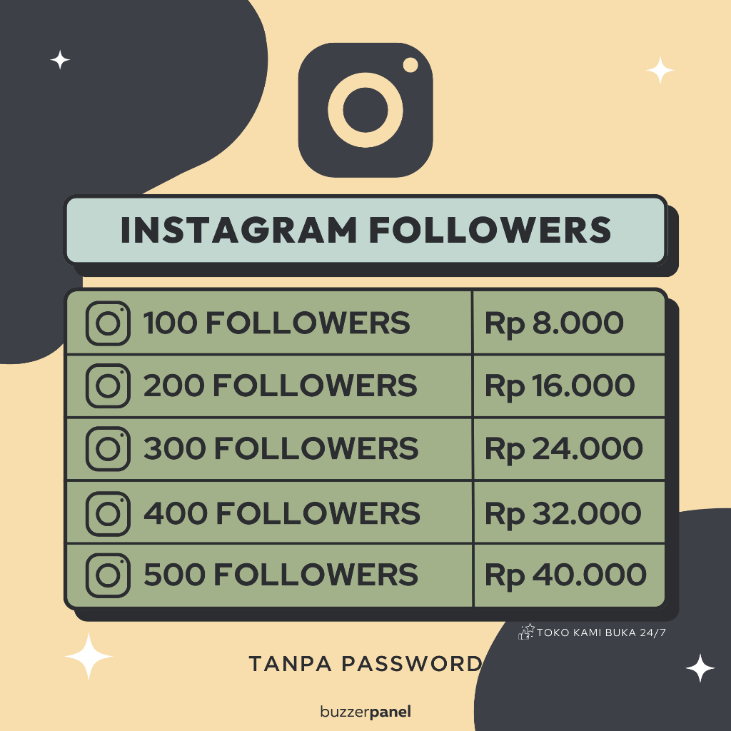 Jual Followers IG Permanen Real Aktif Global Bukan Akun Indonesia Insta ...