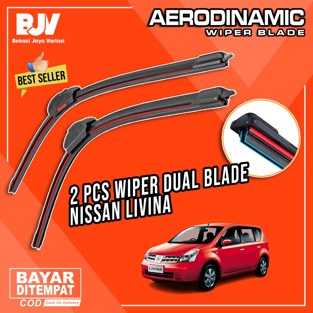 Jual Aerodinamic Wiper Mobil Dual Blade Nissan Grand Livina 2006