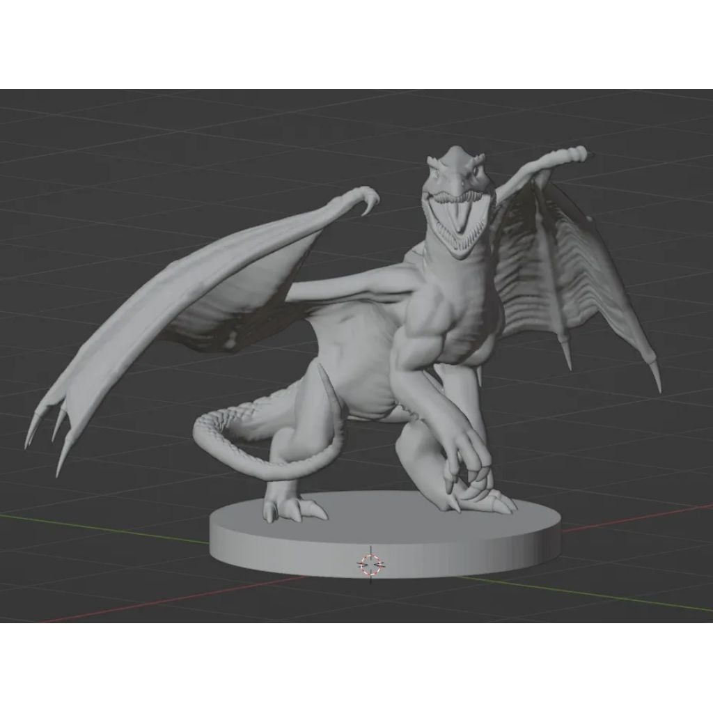 Jual Dungeons & Dragons/Pathfinder - White Dragon Wyrmling Resin Figure ...
