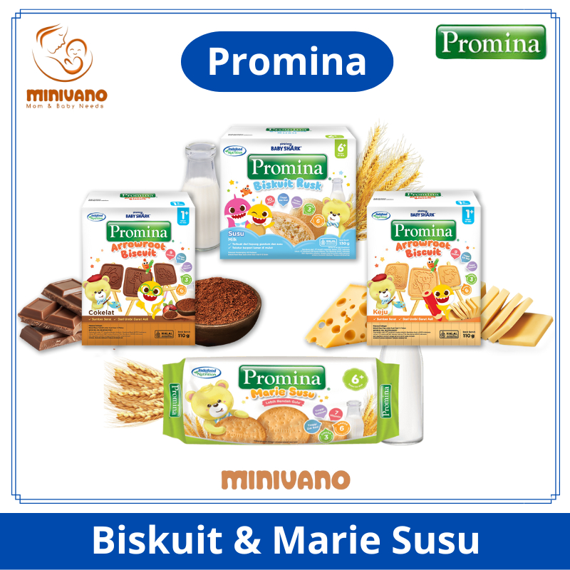 Jual Promina Biskuit Mpasi Anak - Arrowroot Biscuit - Marie & Rusk Susu ...