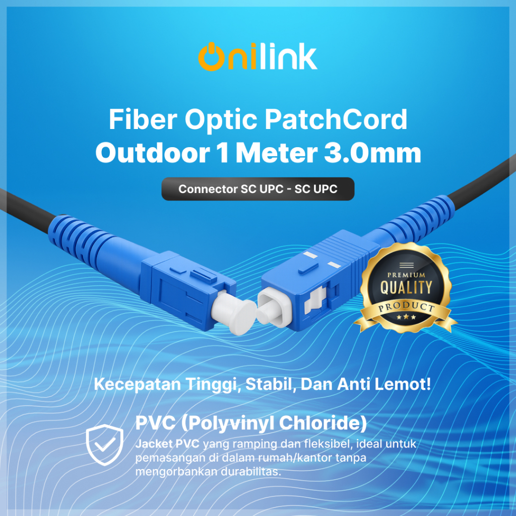 Jual ONILINK KABEL PATCH CORD OUTDOOR SC UPC 1 METER | DIAMETER 3MM ...