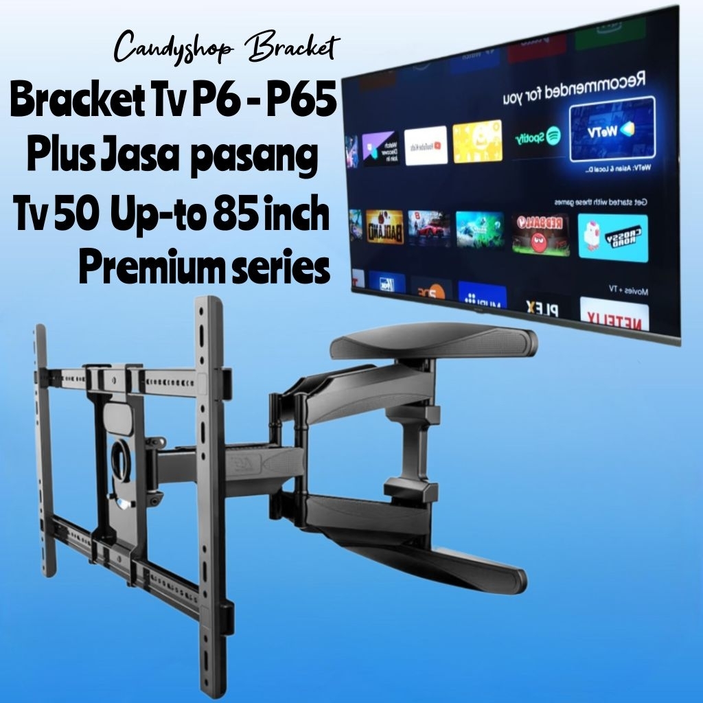 Jual bracket nb p65/p6 tv 50 55 65 75 85 inch plus jasa pasang | Shopee ...