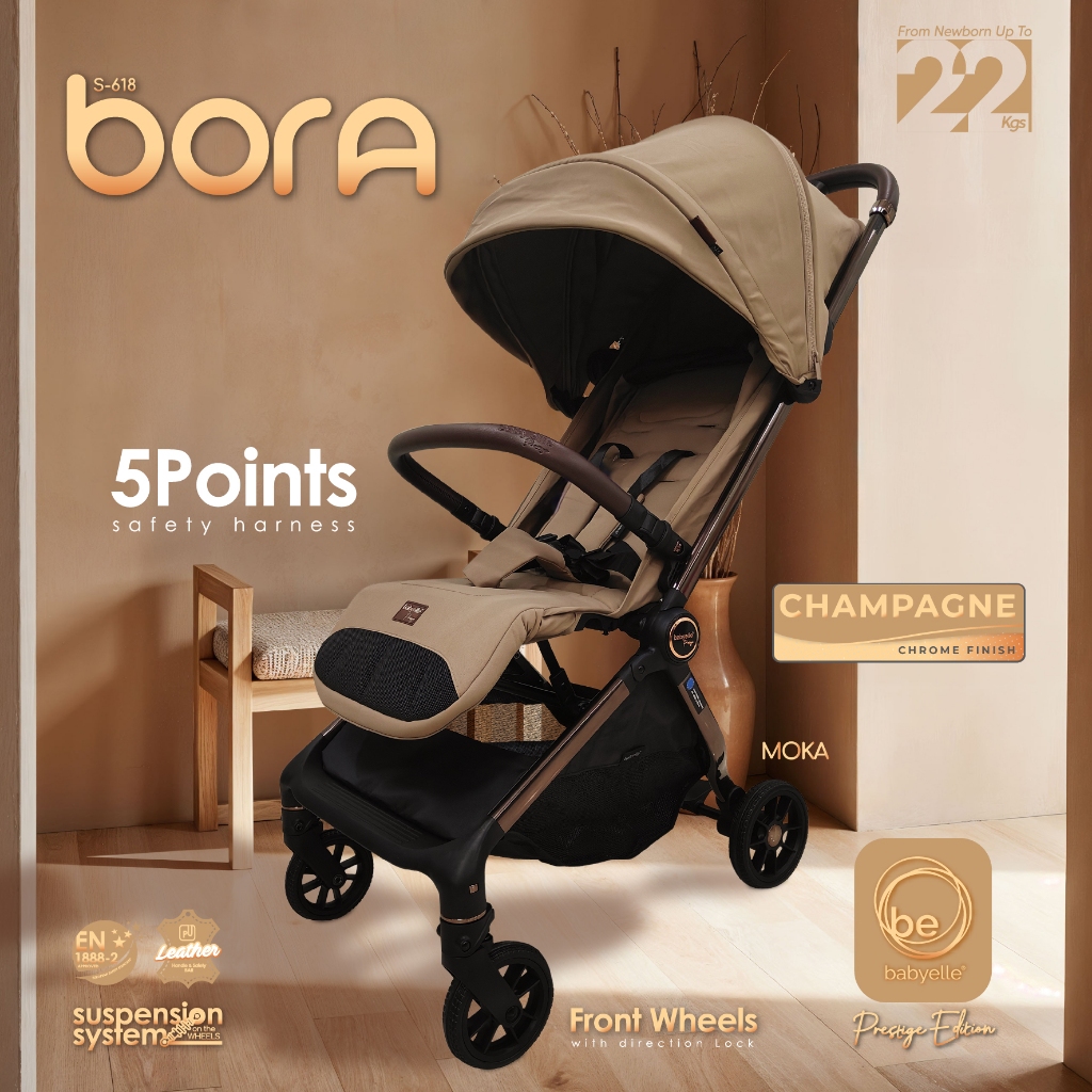 Jual Babyelle Bora Moka Prestige Edition Cabin Size Auto Fold Baby ...