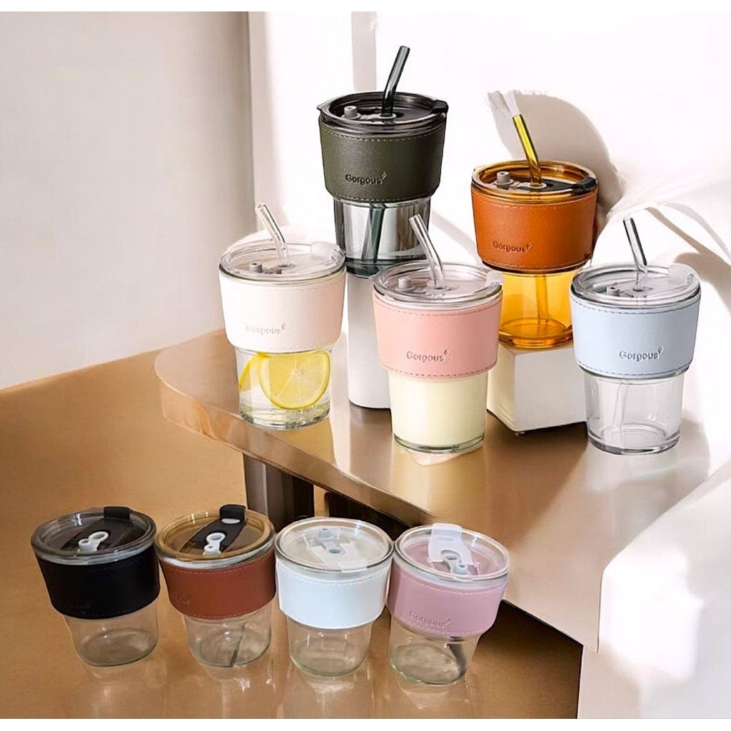 Jual ADA BOX Gelas Kaca Gorgous 400ml Pakai BOX Gelas Kaca Korean ...