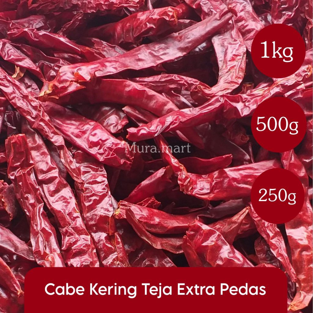 Jual Cabe Rawit Kering Merah Teja - Untuk Sambal Extra Pedas 250gr ...
