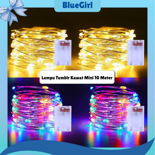 Jual Lampu Tumblr Kawat Mini 10 Meter 100 LED Lampu Tumbler Baterai ...