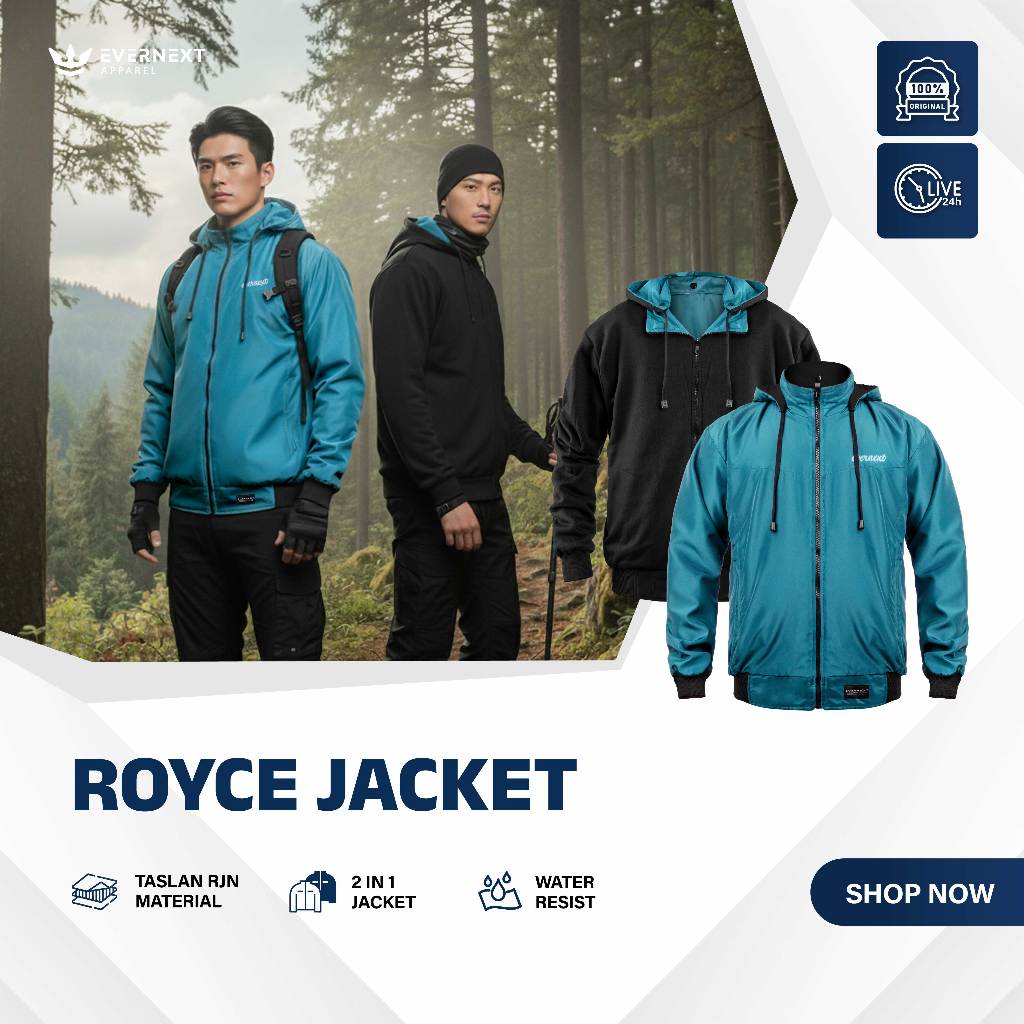 Jual Evernext Apparel - Jaket Pria Bolak Balik 2IN1 Jaket Outdoor Cowok ...