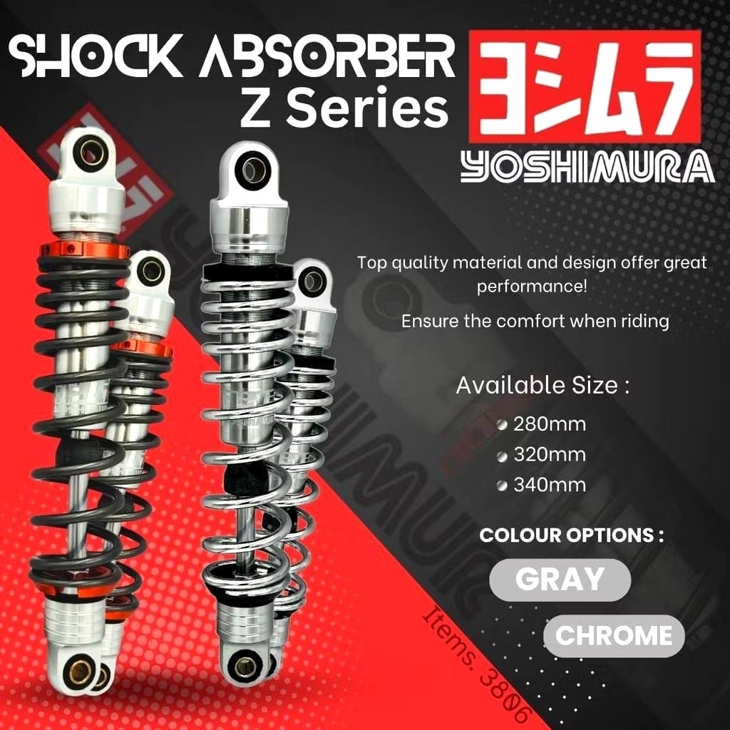 Jual SHOCK YOSHIMURA Z SERIES BELAKANG MOTOR BEBEK UK 280 320 340 NEW ...