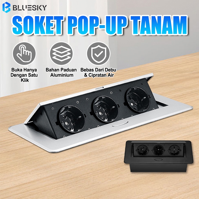 Jual BLUE SKY SOKET POP-UP TANAM / Kotak Stop Kontak Tertanam di Meja ...