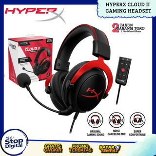 Jual HyperX Cloud II & Cloud III Headset Gaming Wired DTS Sound Mic AI Noise Cancelling Red ...